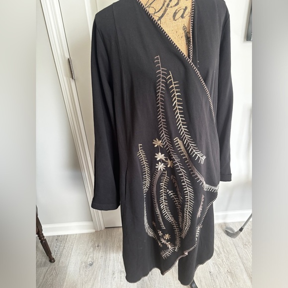 XCVI | Jackets & Coats | Xcvi Size Extra Large Black Cotton ...